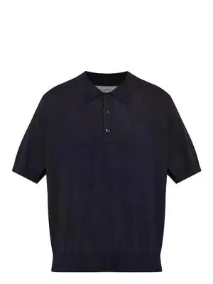 Studio Nicholson Arieta Short-sleeve Polo Shirt Blue