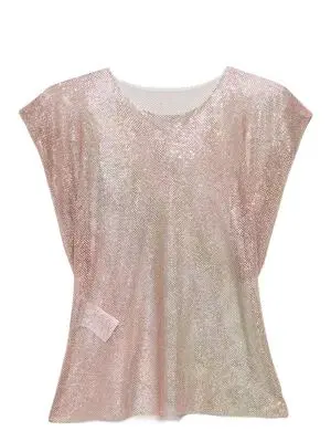Alberta Ferretti Sequin-embellished Top - Pink