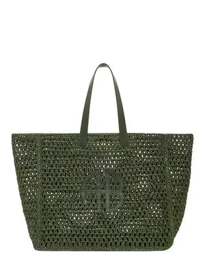 ANINE BING Logo Appliqué Tote - Green