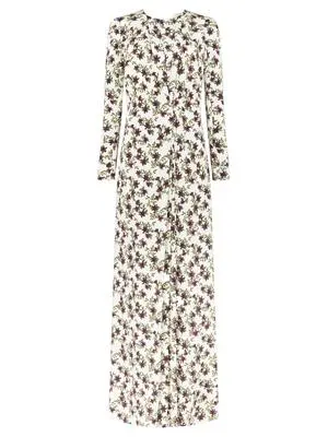 EMILIA WICKSTEAD Silverio Printed Silk Crepe De Chine Dress - Ivory
