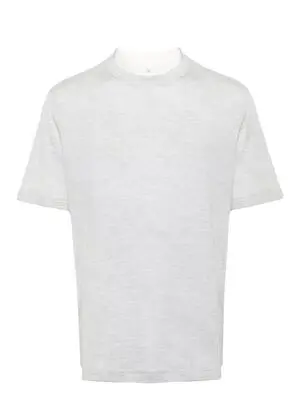 Brunello Cucinelli Layered Cotton T-shirt - Grey