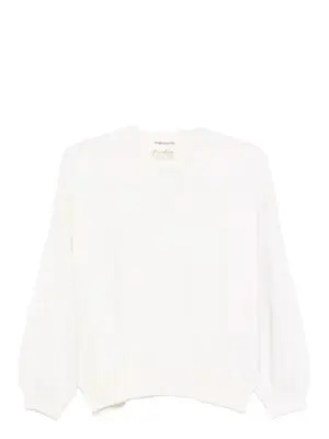 PUROTATTO V-neck Sweater - Neutrals
