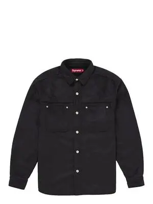 Supreme Faux Suede Snap Shirt - Black