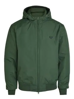 Fred Perry Logo-embroidered Hooded Shell Jacket - Dark Green