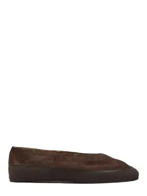 Le Monde Beryl Apres Ski Suede Ballet Flats - Brown