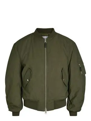 Givenchy Logo-print Cotton-blend Bomber Jacket - Khaki