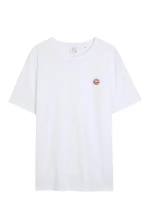 AN-Y1 Logo-embroidered Cotton T-shirt - White
