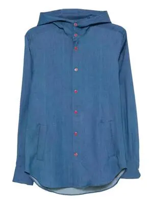 Kiton Mariano Hooded Shirt - Blue