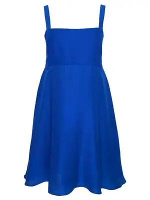 AZLEE Arden Raw Mini Dress - Blue