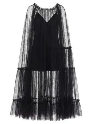 GEMY MAALOUF Dotted Tulle Midi Dress