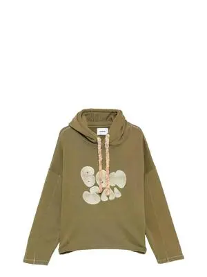 BONSAI Embroidered Oversized Hoodie - Green