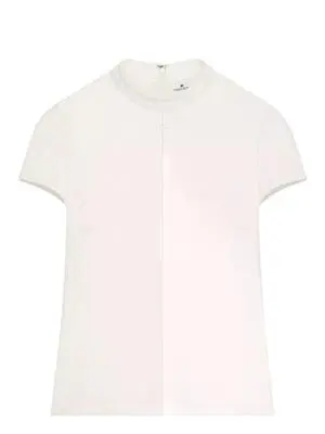 COURREGES Heritage Crêpe Short-sleeves Blouse - White