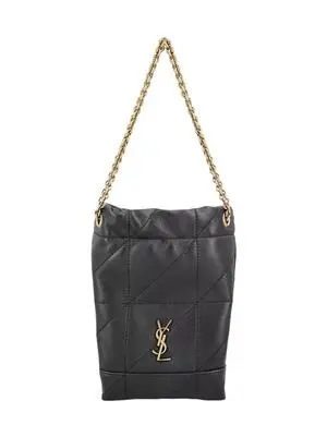 Saint Laurent Quilted Bucket Bag - Black