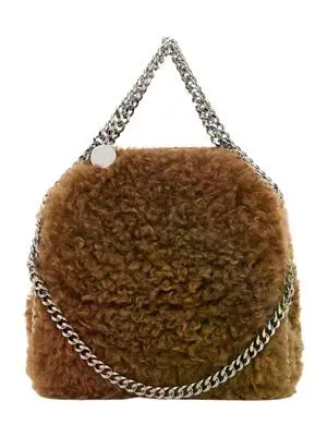 Stella McCartney Falabella Faux-shearling Handbag - Brown