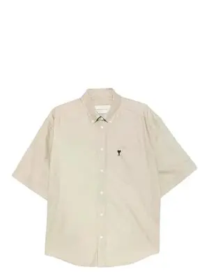 Ami Embroidered Shirt - Neutrals