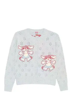 Kenzo Bunny Embroidery Cardigan - Blue