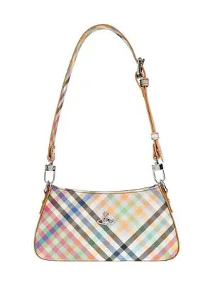 VIVIENNE WESTWOOD Tasha Check-pattern Shoulder Bag - Neutrals