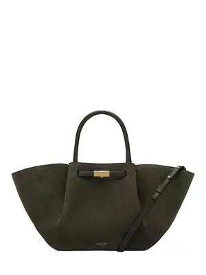 DEMELLIER Midi New York Suede Tote Bag - Green