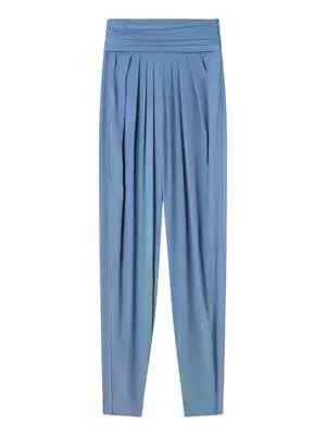 LANVIN Pleated-detail Zip Trousers - Blue