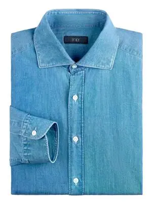 FAY French-collar Shirt - Blue