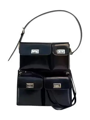 By Far Crossbody Bag With Silver-tone Hardware - Black
