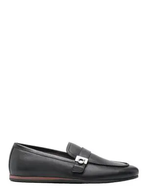 FERRAGAMO Logo-plaque Loafers - Black
