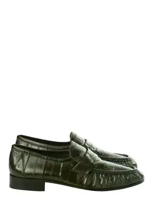 THE ROW Textured Loafers - Green