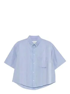 MAISON MARGIELA Striped Fastening Shirt - Blue