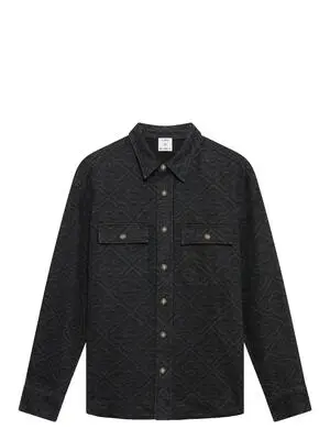 Casablanca Laser Long Sleeve Denim Shirt - Black
