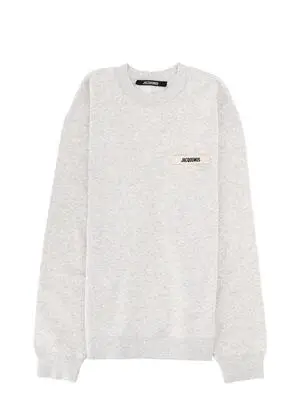 Jacquemus Grosgrain Logo Sweatshirt - Grey