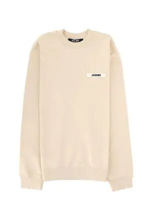 Jacquemus Grosgrain Logo Sweatshirt - Beige