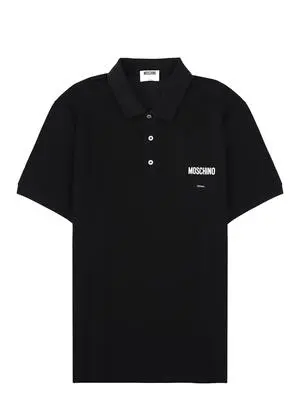 Moschino Polo With Logo - Black