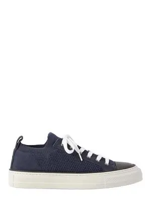 Brunello Cucinelli Bead-embellished Sneakers - Blue