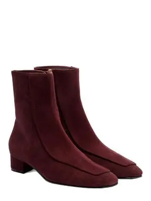 HERBERT LEVINE Shadow Ban 30 Suede Ankle Boots - Burgundy