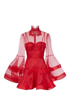 Zimmermann Rebellion Silk Minidress - Red