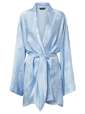 Balenciaga Silk Wrap Dress - Blue