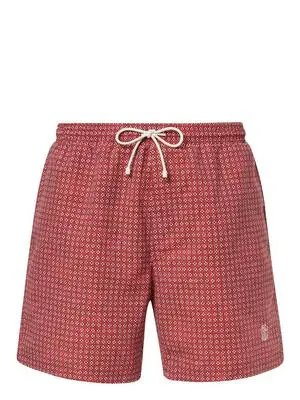 Brunello Cucinelli Printed Swim Trunks - Red