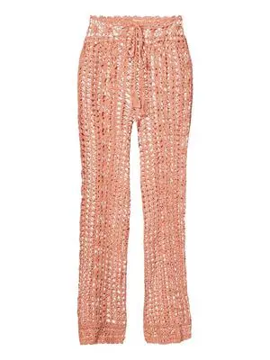 Anna Kosturova Crochet Wide-leg Pants - Orange