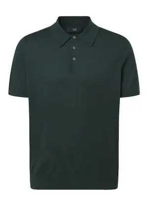 Dunhill Cotton And Silk Polo Shirt - Green
