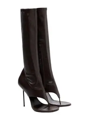 Paris Texas Lidia 105 Leather Knee-high Boots - Brown