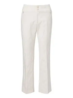 Etro Paisley Jacquard Cropped Flare Jeans - White