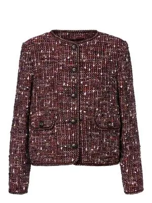 Etro Cropped Cotton-blend Bouclé Jacket - Multicoloured