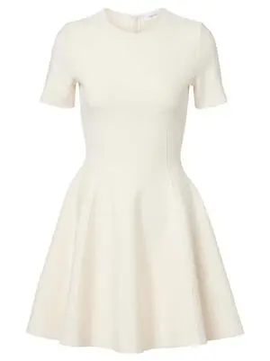 Alexander McQueen Asymmetric Knitted Minidress - White