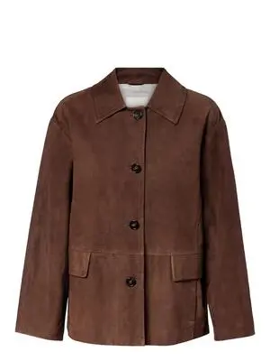 Max Mara Charme Suede Jacket - Brown