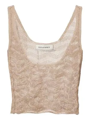BANANHOT Semi-sheer Top - Beige