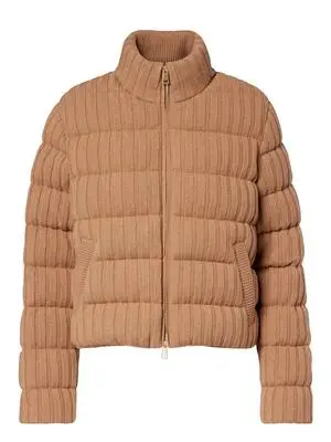 Moncler Wool And Cashmere Down Jacket - Brown