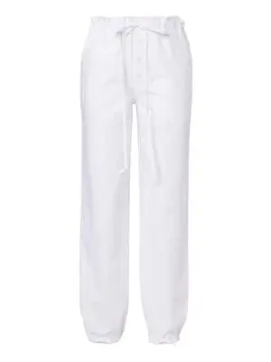 Victoria Beckham Cotton Poplin Tapered Pants - White