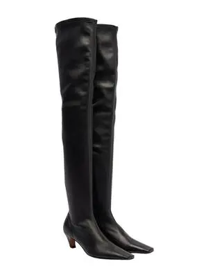 Khaite Arizona 50 Leather Over-the-knee Boots - Black