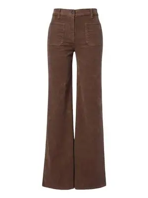 NILI LOTAN Florence Bootcut Corduroy Pants - Brown