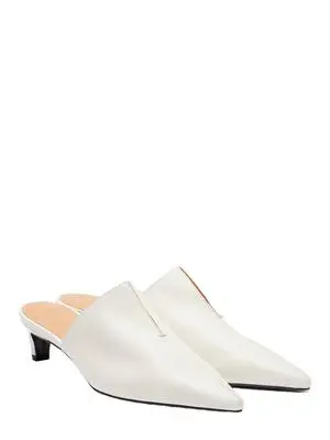 TOD'S Leather Mules - White